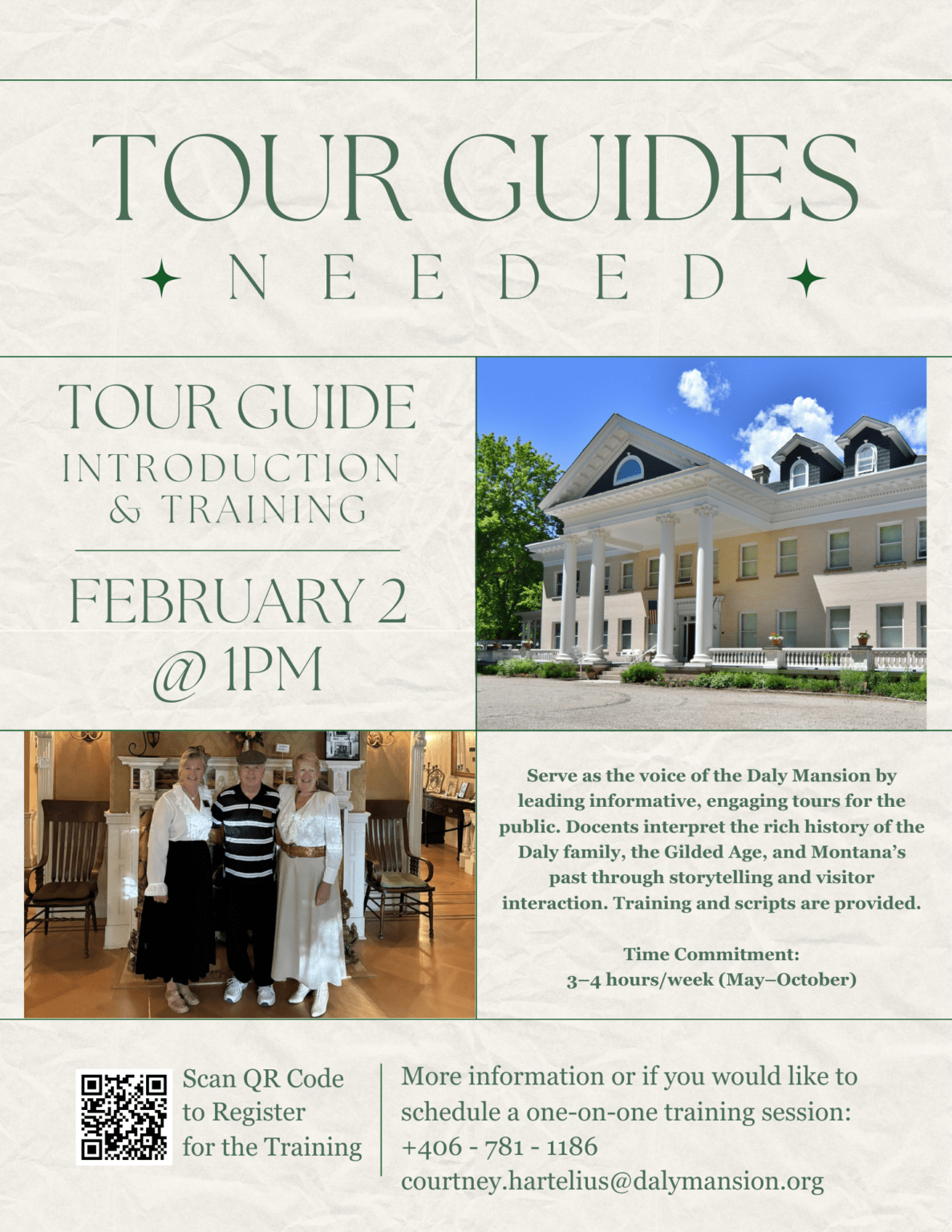 Tour Guide Introduction & Training – Daly Mansion